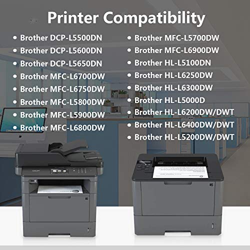 2 Black TN850 Toner Cartridge Replacement for Brother DCP-L5500DN L5600DN L6700DW L6750DW L5700DW L5900DW L6800DW L6200DW L6250DW L5000D L5200DW Printer,Sold by TopInk
