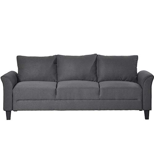 FANYE 3 Piece Living Room Sofa Sets Including 3-Seater Sofá, Loveseat & Sofachair, Modern Polyester Blend Tufted Upholstered Sectional Couch for Home Aprtment Office Studio Furniture(No Pillows)