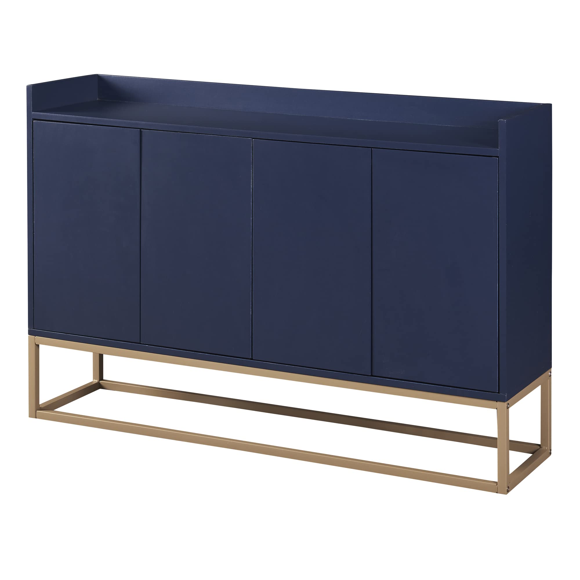 Merax 4-Door Sideboard Buffet Cabinet, Modern Kitchen Buffet Sideboard with Large Storage Space for Living Room, Dining Room, Entryway, Navy