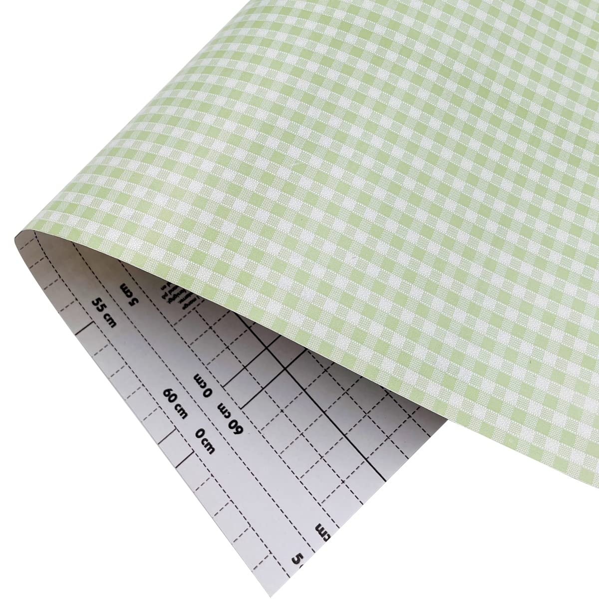 Yifely Green & White Checkered Pattern Tabletop Protect Paper Self-Adhesive Shelf Liner Coat Locker Decor 17.7 Inch by 9.8 Feet
