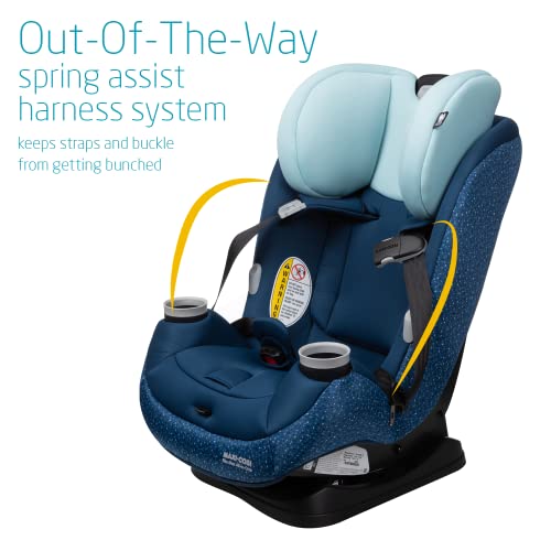 Maxi-Cosi Pria Max All-in-One Convertible Car Seat, Rear Facing Car Seat (4-40 lbs), Forward Facing Car Seat (22-65 lbs), High Back Booster Seat (40-100 lbs), Pure COSI, Tetra Blue