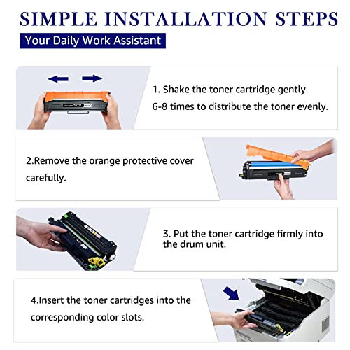 TN227BK TN223BK High Yield Compatible Toner Cartridge Replacement for Brother TN227 TN227BK TN-227 TN-227BK TN223 TN223BK for MFC-L3770CDW HL-L3270CDW HL-L3290CDW MFC-L3710CW Printer (Black, 2-Pack)