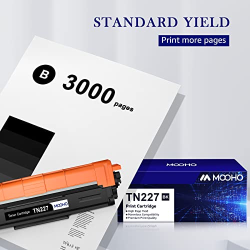 TN227BK TN223BK High Yield Compatible Toner Cartridge Replacement for Brother TN227 TN227BK TN-227 TN-227BK TN223 TN223BK for MFC-L3770CDW HL-L3270CDW HL-L3290CDW MFC-L3710CW Printer (Black, 2-Pack)