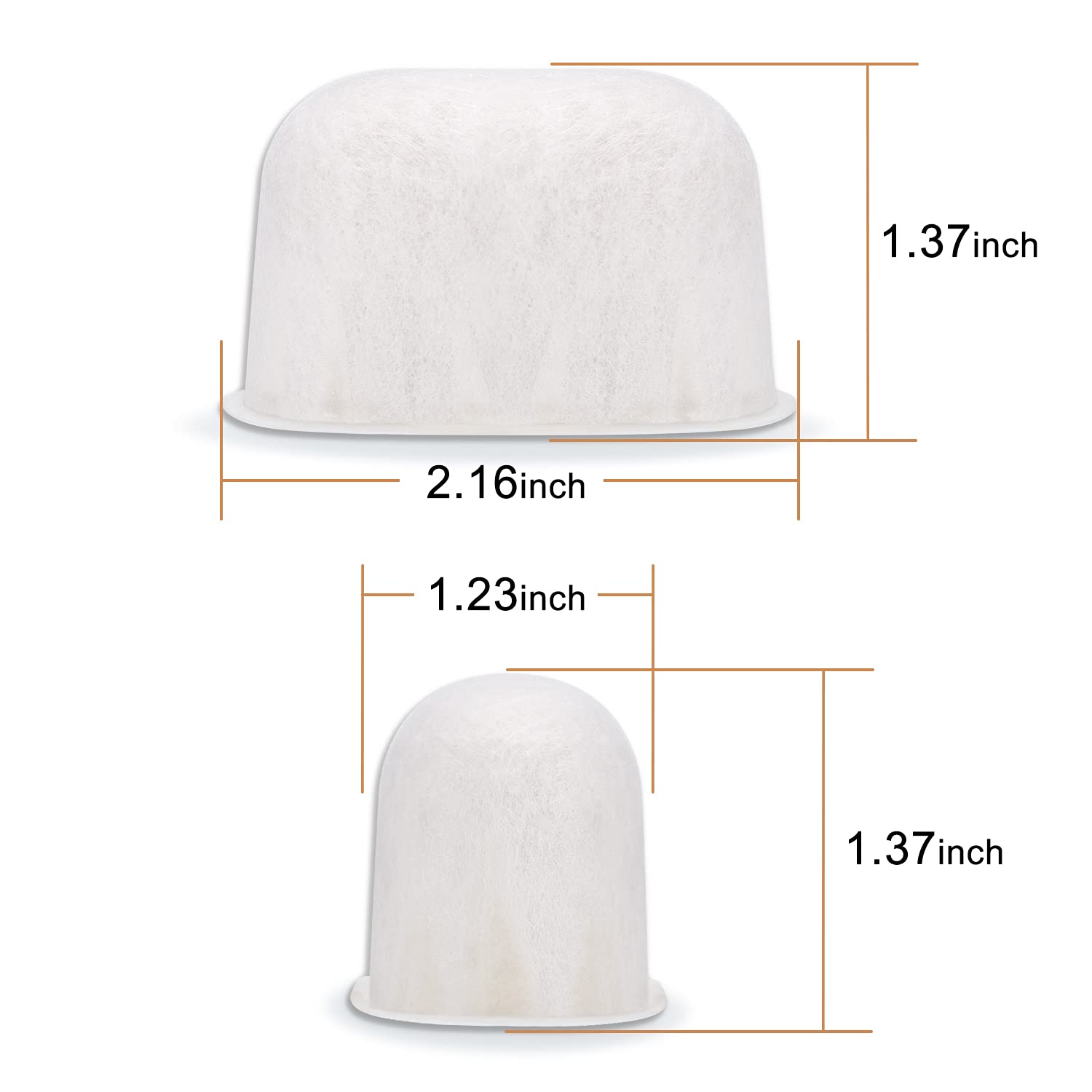 Geesta Premium 6-pack Water Filters For Replacement Breville BWF100 with Ion Exchange Resin inside, white, 12.09 x 6.22 x 2.6 inches (FBA_Geesta03)