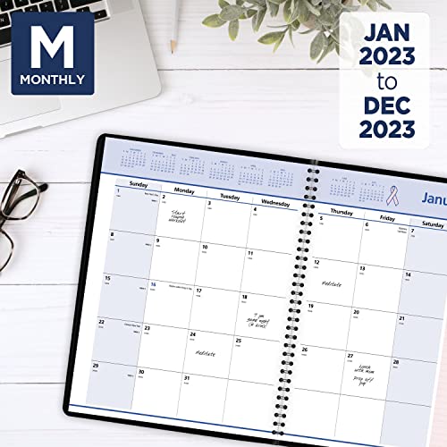 AT-A-GLANCE 2023 Monthly Planner, 8-1/4" x 11", Large, QuickNotes, City of Hope, Monthly Tabs, Pocket, Black (76PN0605)