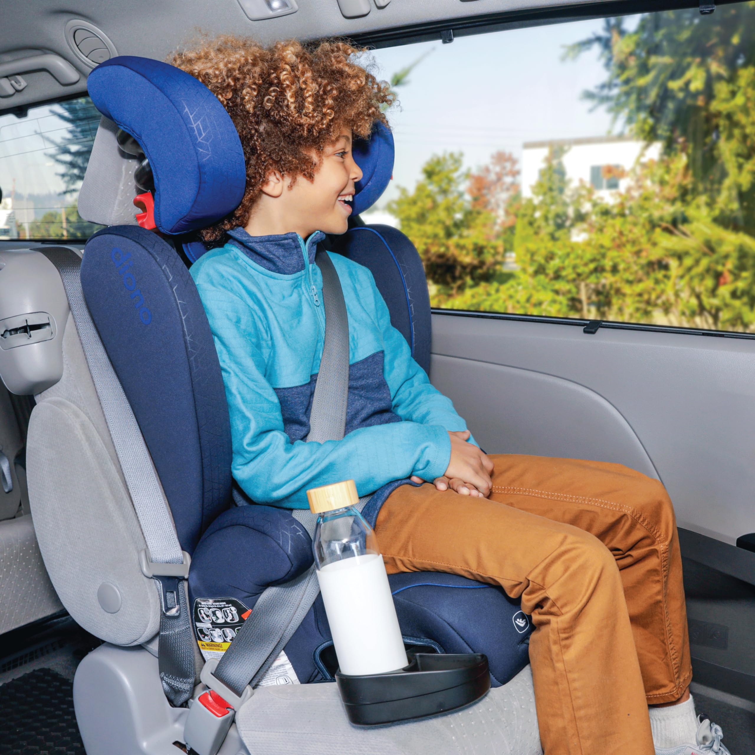 Diono Monterey 2XT Latch 2 in 1 High Back Booster Car Seat with Expandable Height & Width, Side Impact Protection, 8 Years 1 Booster, Blue