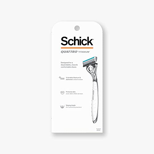 Schick Quattro Titanium Razor β Schick Quattro, Quattro Razor, Titanium Razor with 3 Refill Blades