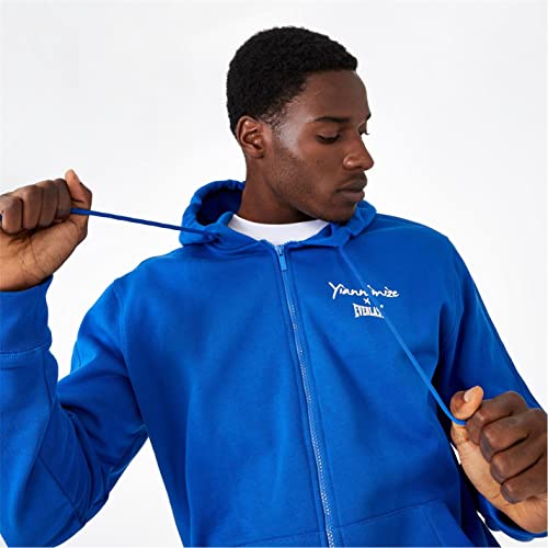 Everlast Mens x Yiannimize Zip Taped Hoodie Long Sleeve Blue Medium