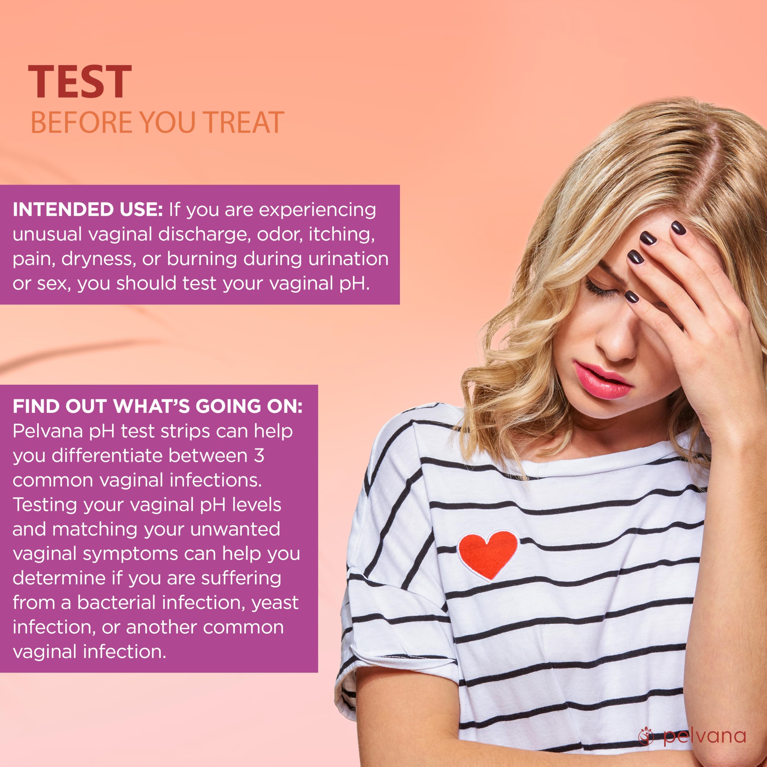 Pelvana Vaginal pH Balance Test Strips for Women 50 Strips FSA/HSA Eligible Vaginal Infection Test Kit Can Help Differentiate Bacterial Vaginosis (BV) and Yeast Infections