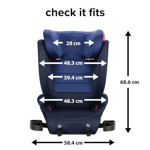 Diono Monterey 2XT Latch 2 in 1 High Back Booster Car Seat with Expandable Height & Width, Side Impact Protection, 8 Years 1 Booster, Blue