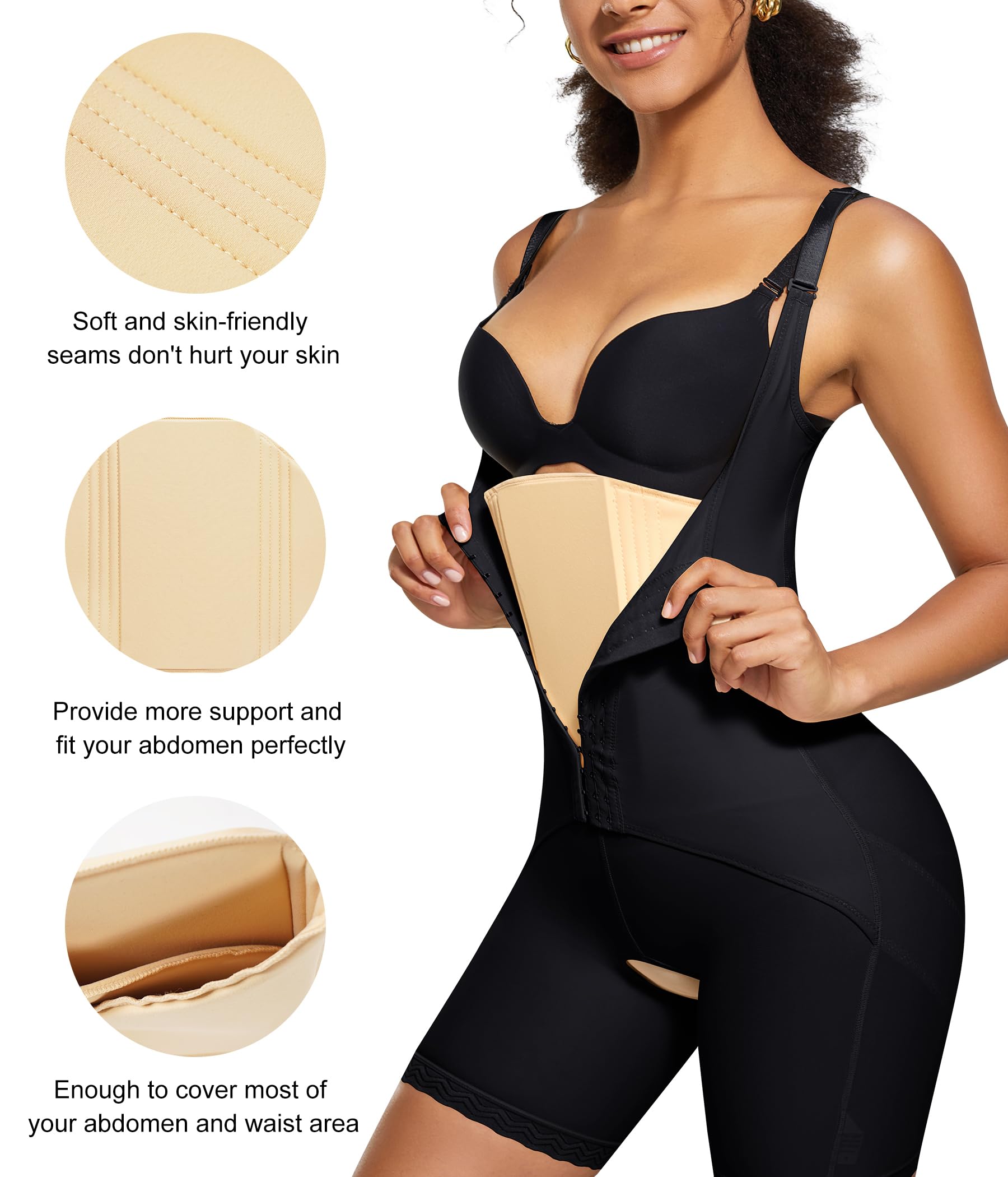 YERKOAD Abdominal Compression Board Flattening Belly AB Board Lumbar Post Surgery Lipo Back Foam Board Postpartum Recovery (Beige, One Size)