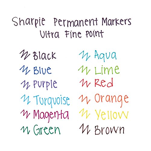 Sharpie 37002 Permanent Markers Ultra Fine Point Red Dozen
