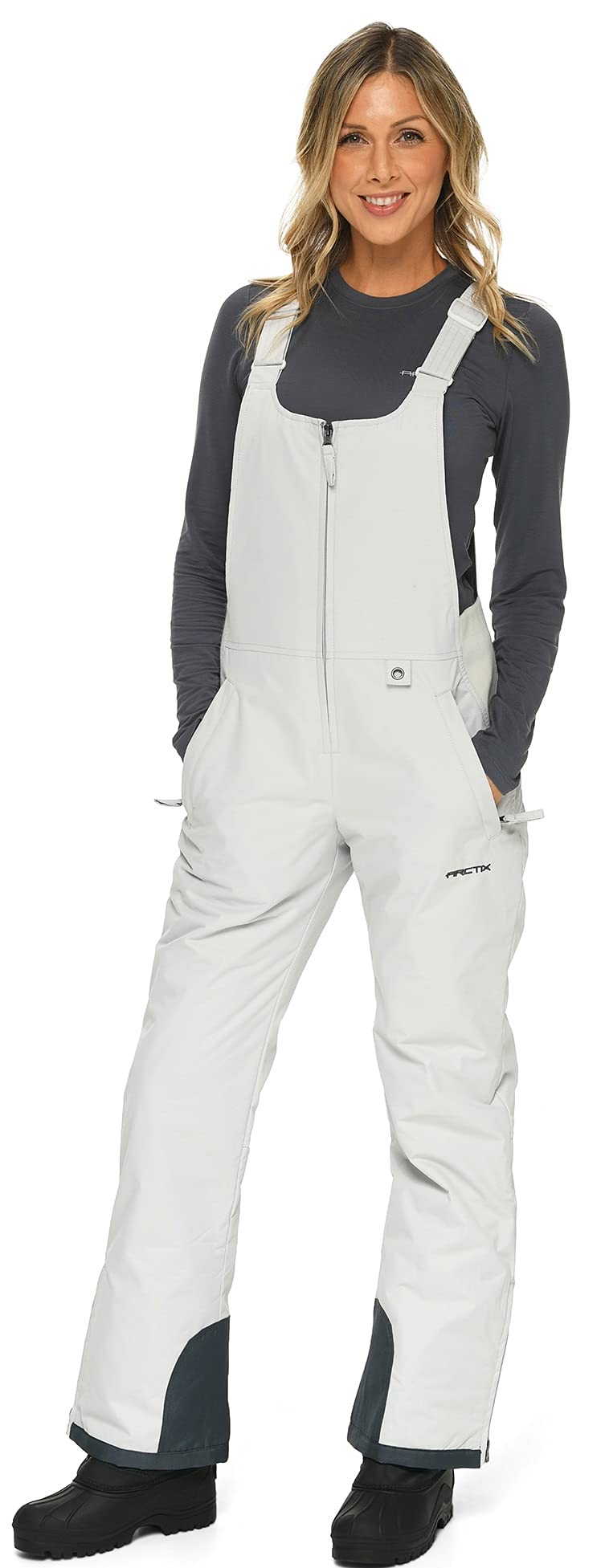 Arctix Women's Essential Insulated Bib Overalls, Quiet Grey, Small