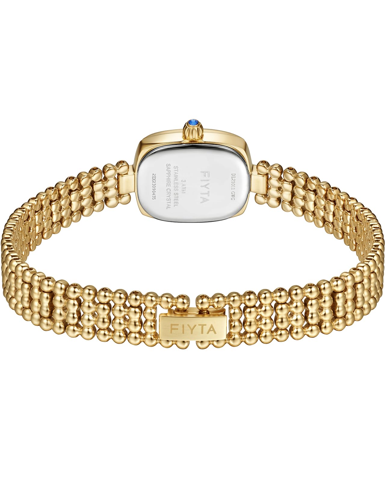 FIYTA Small Gold Watch Series Women's Watch, Rectangular Case, Adjustable Stainless Steel Bracelet, Wrapped by Stylish Gift Box, Elegant Present Watch for Women