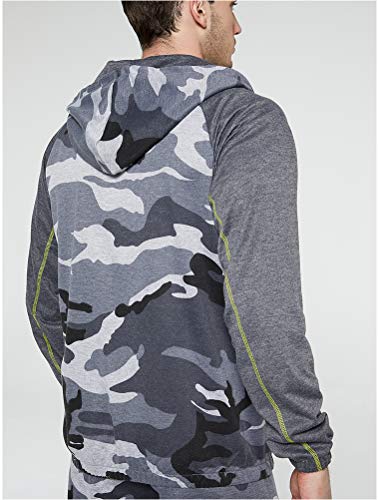 PASOK Men's Casual Tracksuit Set Long Sleeve Full-Zip Running Jogging Athletic Sweat Suits Style 2 Gray 2XL