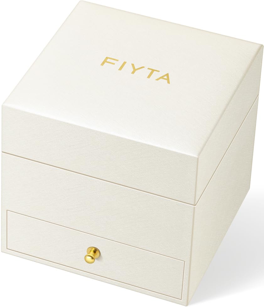 FIYTA Small Gold Watch Series Women's Watch, Rectangular Case, Adjustable Stainless Steel Bracelet, Wrapped by Stylish Gift Box, Elegant Present Watch for Women