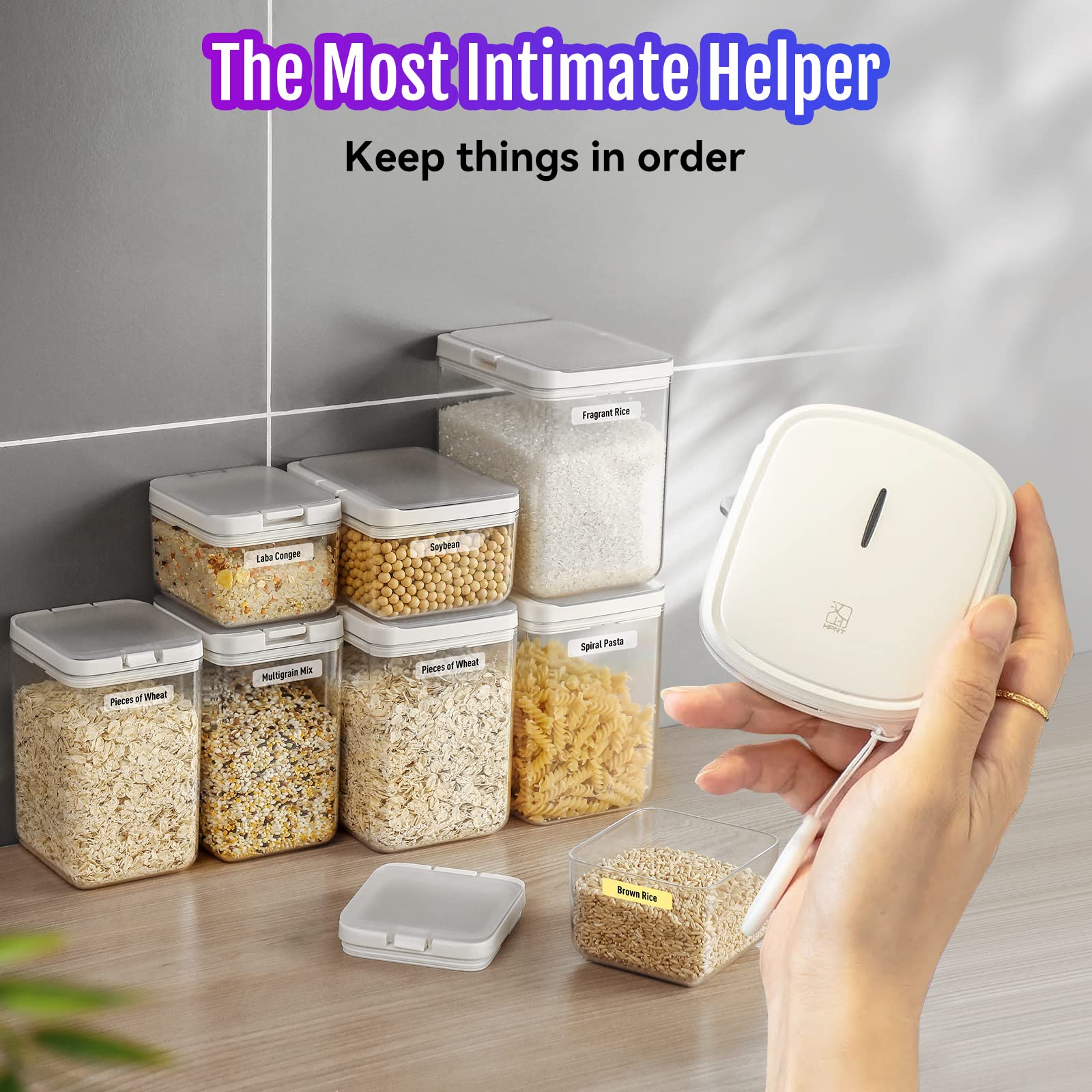 Label Makers Machine with Tape Built-in Cutter Portable Bluetooth Handheld Sticker Printer for Home Office Organization iOS Android Multiple Templates Fonts Icon Mini Inkless Labeler USB Rechargeable