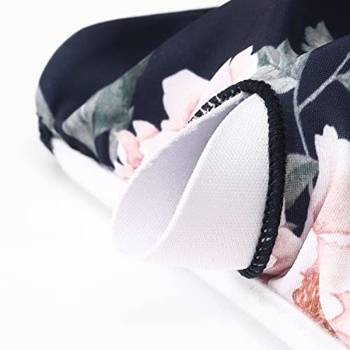 OMKAGI Women Bandeau Bikini Swimsuits Cheeky Off Shoulder Bathing Suit(XL,38-Floral)