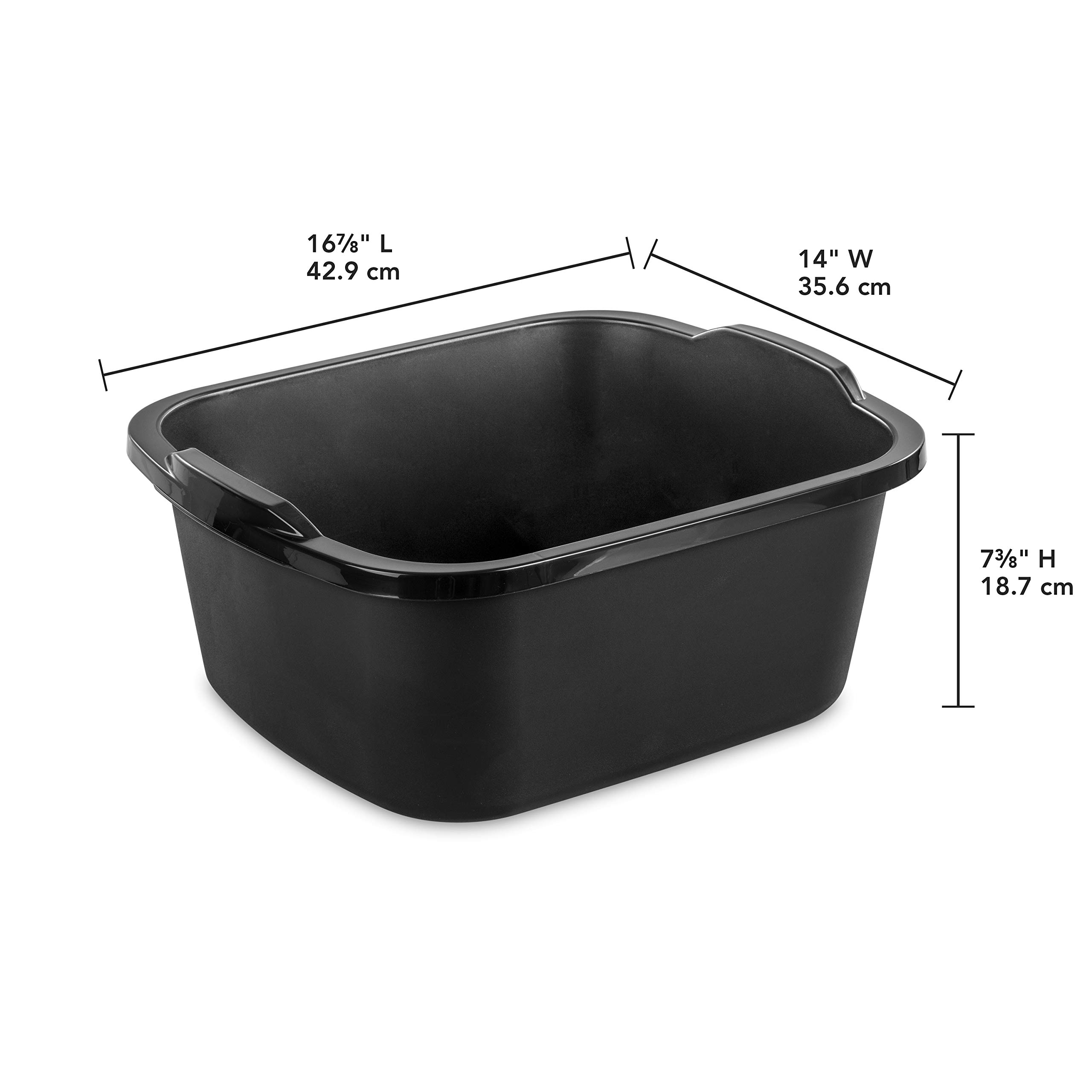 18 Quart Sterilite Black Dishpan