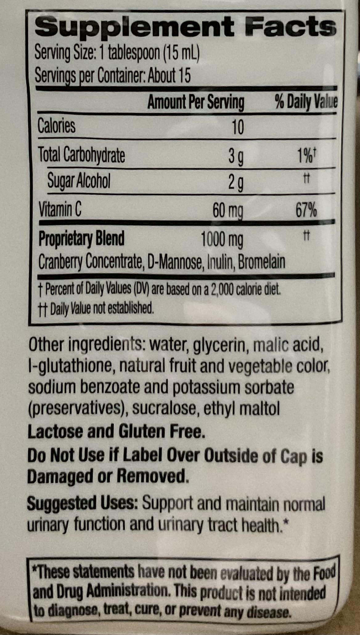 Cystex Urinary Health Maintenance Cranberry 7.6 oz