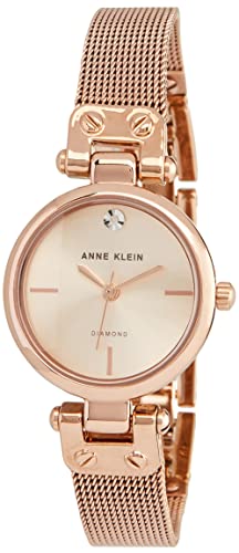 Anne Klein Women's Quartz Metal and Stainless Steel Dress Watch, Color:Rose Gold-Toned