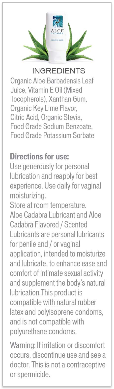 Aloe Cadabra Variety Pack Personal Lubricant, Travel Bundle, Organic Aloe Lube for Men, Women, and Couples, Non-Staining, pH Balanced (Naked Strawberry, Orange Cream, Key Lime Pie, 3 Pack, 2.5 Ounces)