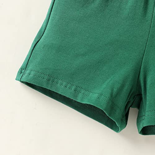 SEVEN YOUNG Toddler Baby Boy Summer Clothes Crocodile Printed Short Sleeve T-shirt Top + Short Pants 2pcs Boys Outfit Set (Crocodile, 2-3 Years)