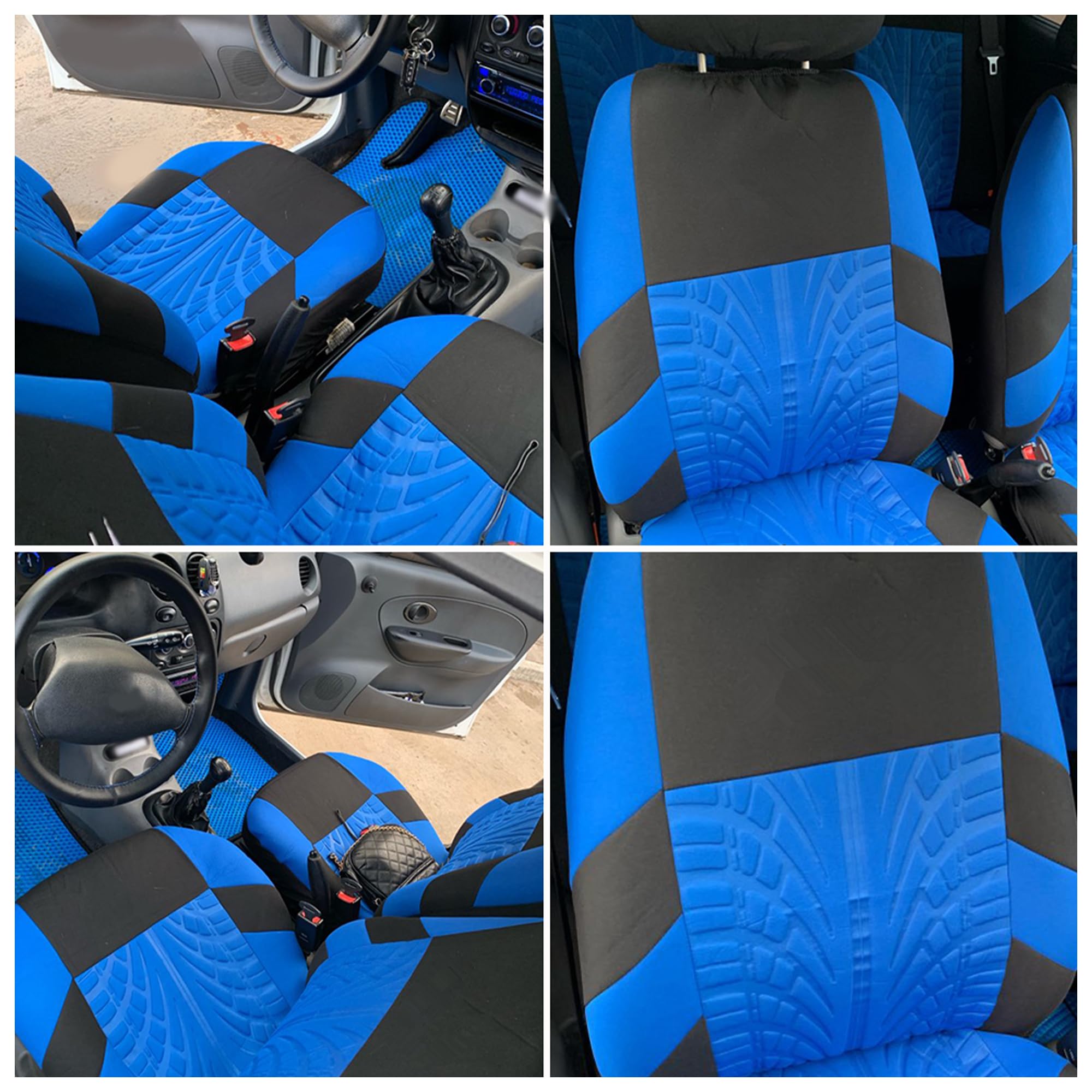 SSNNUU 2PCS Car Seat Cover,Breathable Car Seat Protector Car Seat Covers Front Seats Only, Universal Seat Covers for Cars/Trucks/SUVs Car Accessories Interior Protection & Decoration (Blue)