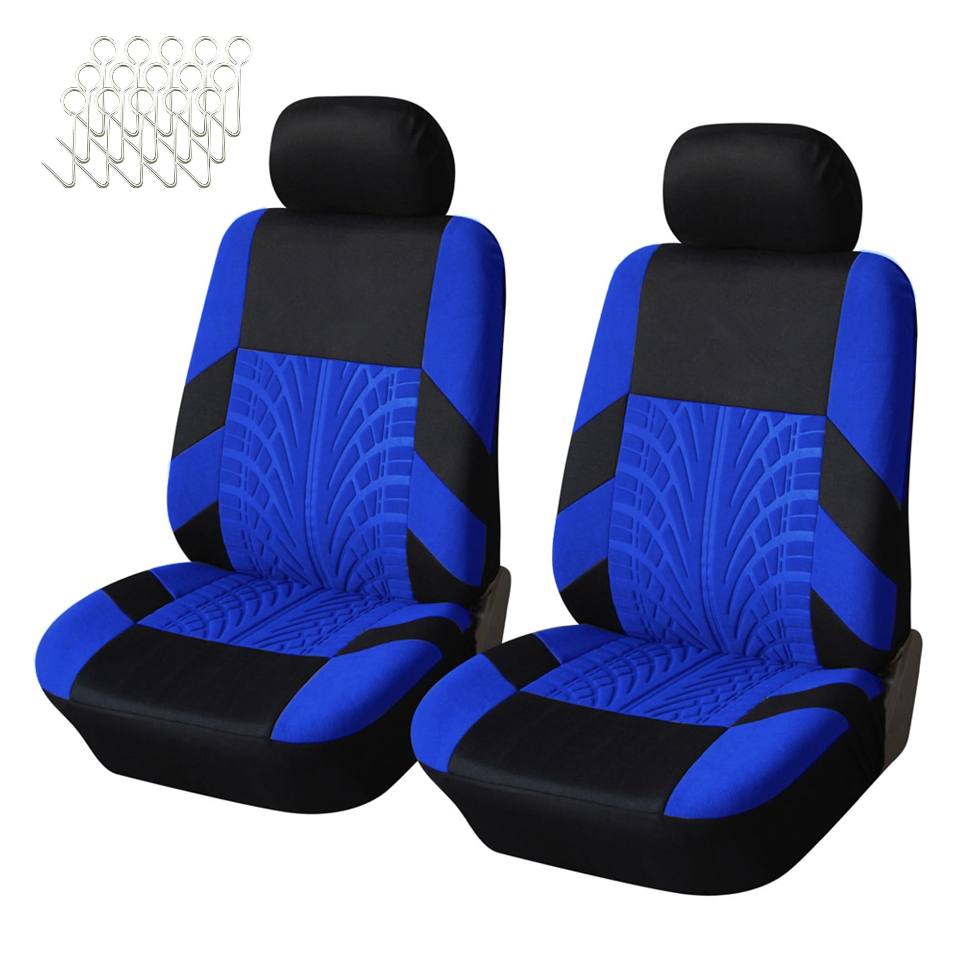 SSNNUU 2PCS Car Seat Cover,Breathable Car Seat Protector Car Seat Covers Front Seats Only, Universal Seat Covers for Cars/Trucks/SUVs Car Accessories Interior Protection & Decoration (Blue)
