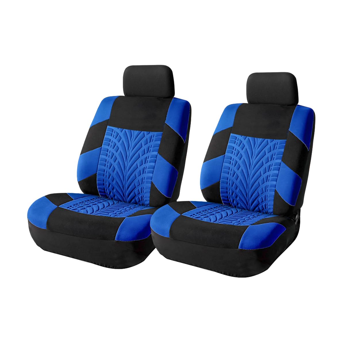 Car Seat Covers for Front Seats, Breathable Waterproof Polyester Vehicle Seat Protectors, Anti-Slip Split Auto Cushion Cover, Driver Interior Accessories for Most Cars, Trucks, SUV, Van (Blue)