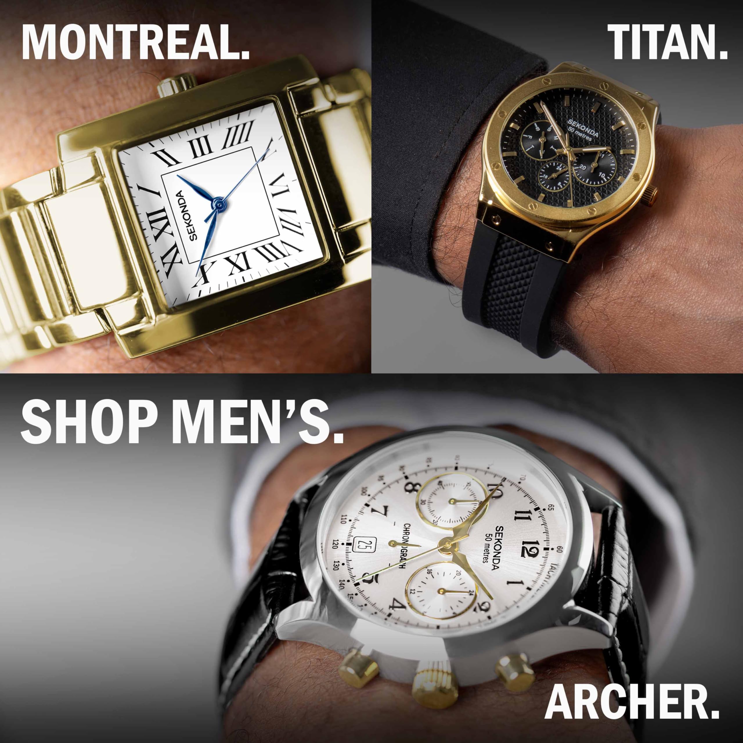 Sekonda Monica Ladies 20mm Quartz Watch in White with Analogue Display, and Two Tone Alloy Strap 40125