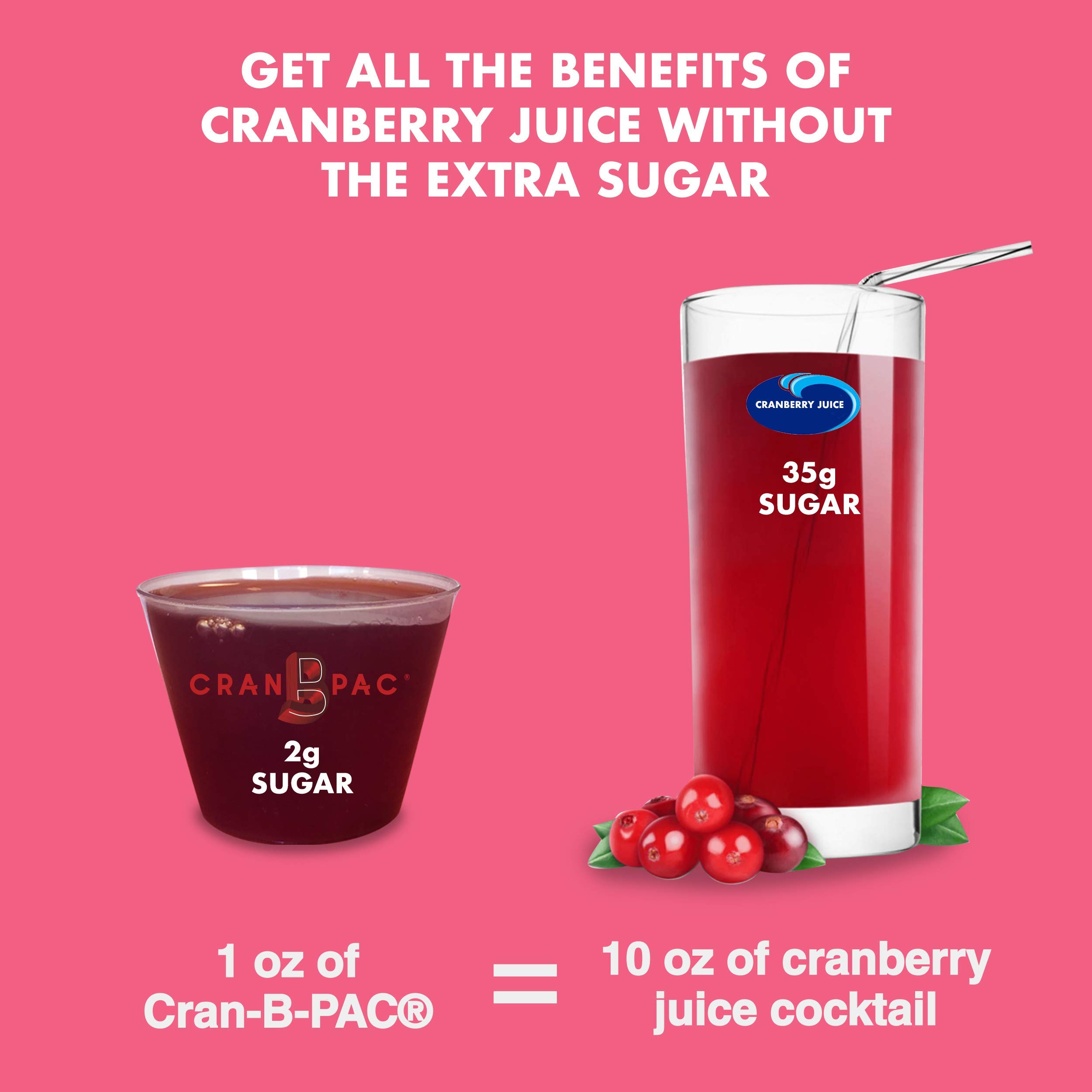 Nutritional Designs Cran-B-PAC Cranberry Supplement, Urinary Tract Health for Women Cranberry Concentrate Liquid with Vitamins, UTI Prevention for Women, Natural & Non GMO, 36mg PAC, 30 Oz Bottle