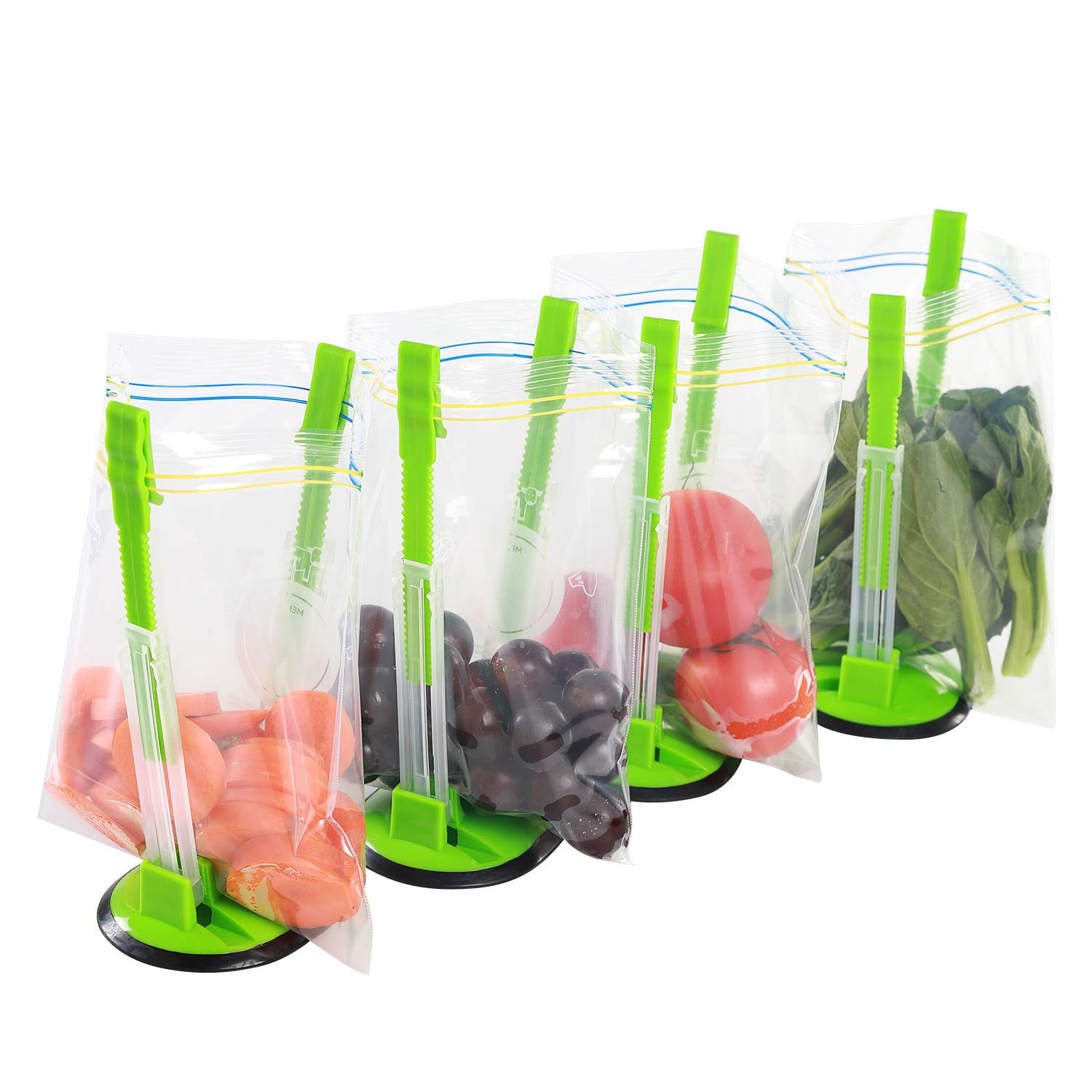 TAO Cicada Baggy Rack-Pack of 2 Hand Free Storage Bags Clip, Plastic bag bracket,No-hands Food Storage Bag Holders