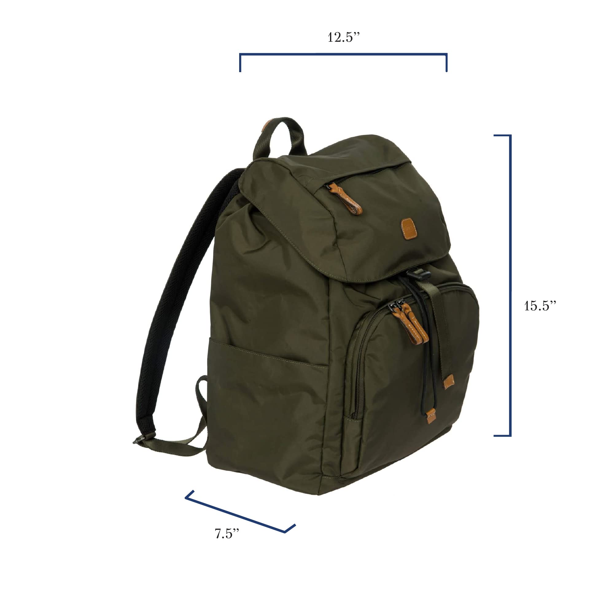 Bric's X-Travel Excursion Backpack - 15 inch - Cute Designer Backpack for Women and Men - Olive