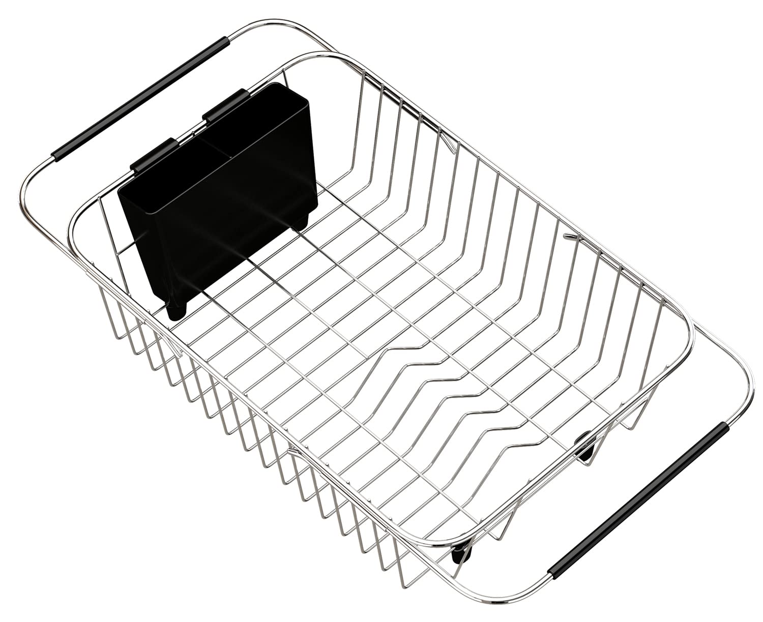 TESOT Adjustable Over Sink Dish Rack Stainless Steel Dish Drying Rack On Counter or in Sink, Rustproof