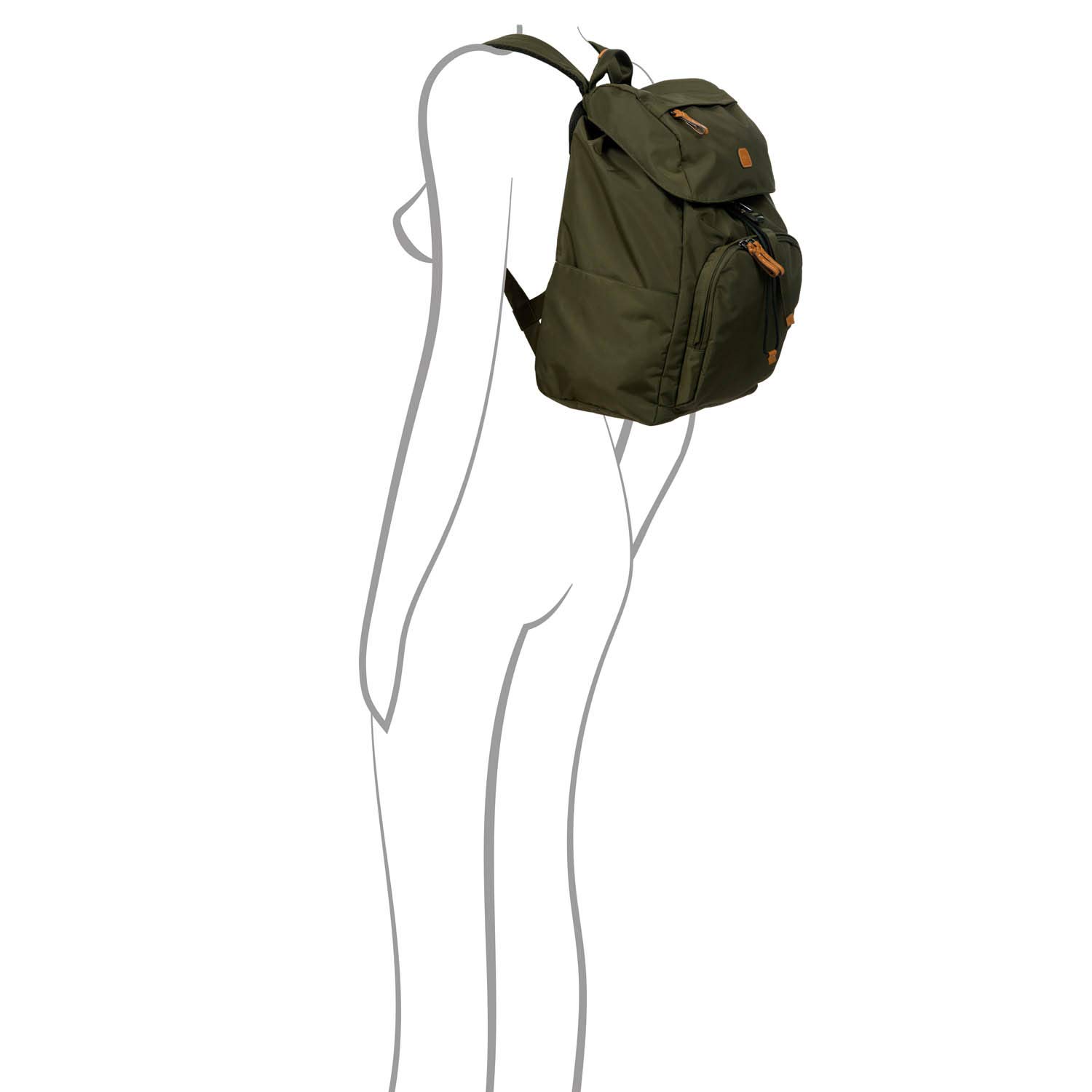 Bric's X-Travel Excursion Backpack - 15 inch - Cute Designer Backpack for Women and Men - Olive