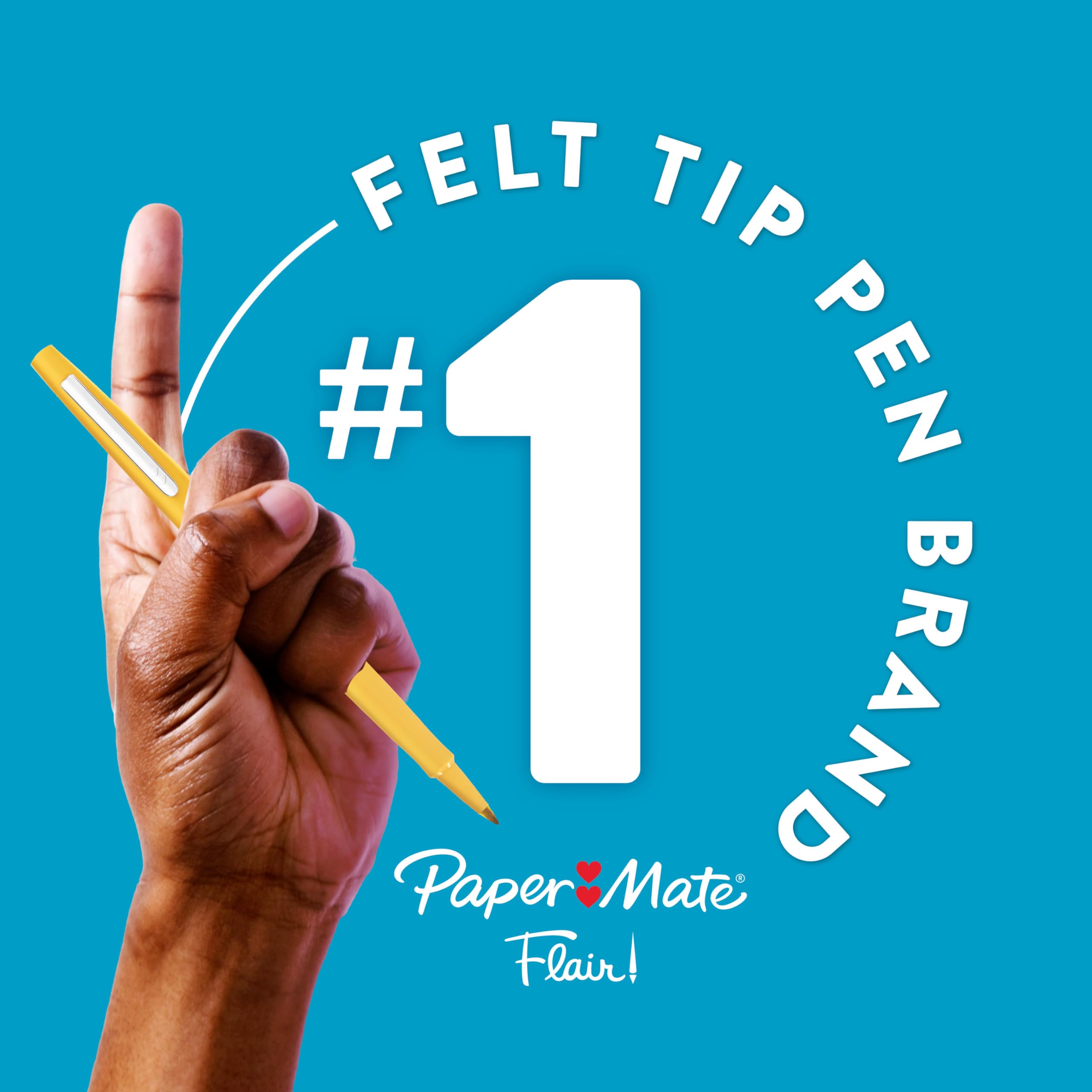 Paper Mate® Felt Tip Pens | Flair® Marker Pens, Medium Point, Assorted, 24 Count