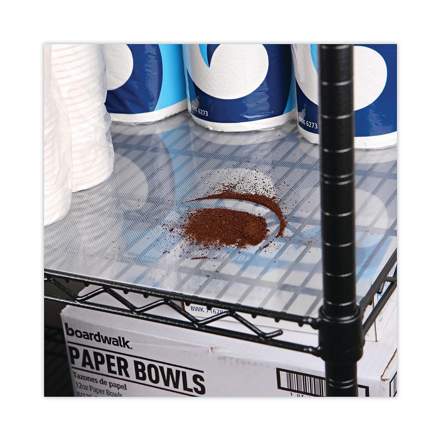 Alera ALESW59SL4818 Plastic 48 in. x 18 in. Shelf Liners For Wire Shelving - Clear (4/Pack)