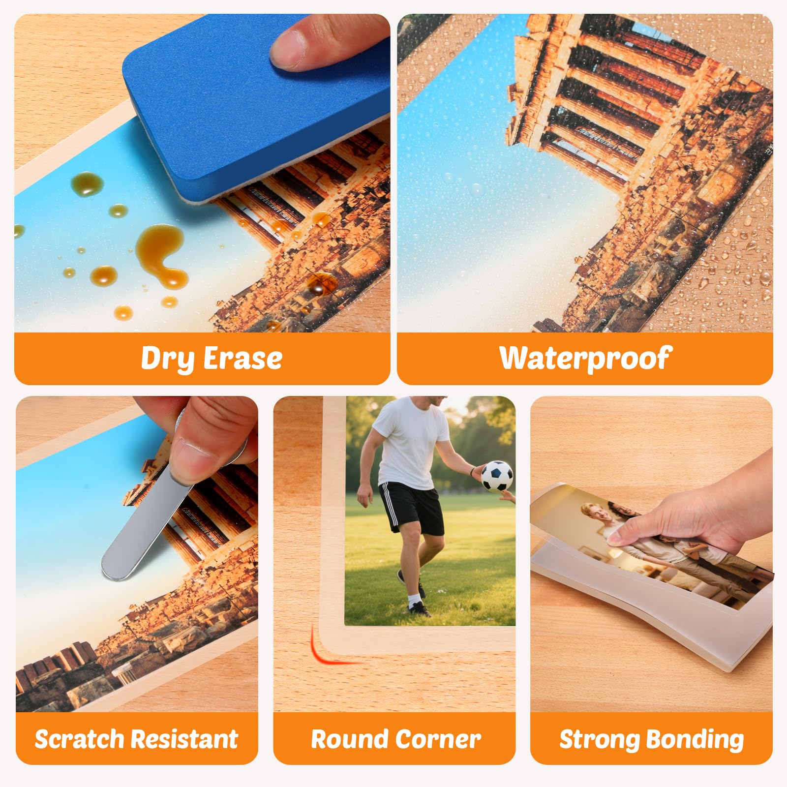 Lamtetur Thermal Laminating Pouches 9" x 11.5" Inches,3-Mil 100/200Pack,Laminator Sheets,Letter Size ,Clear (3MIL-200sheets)
