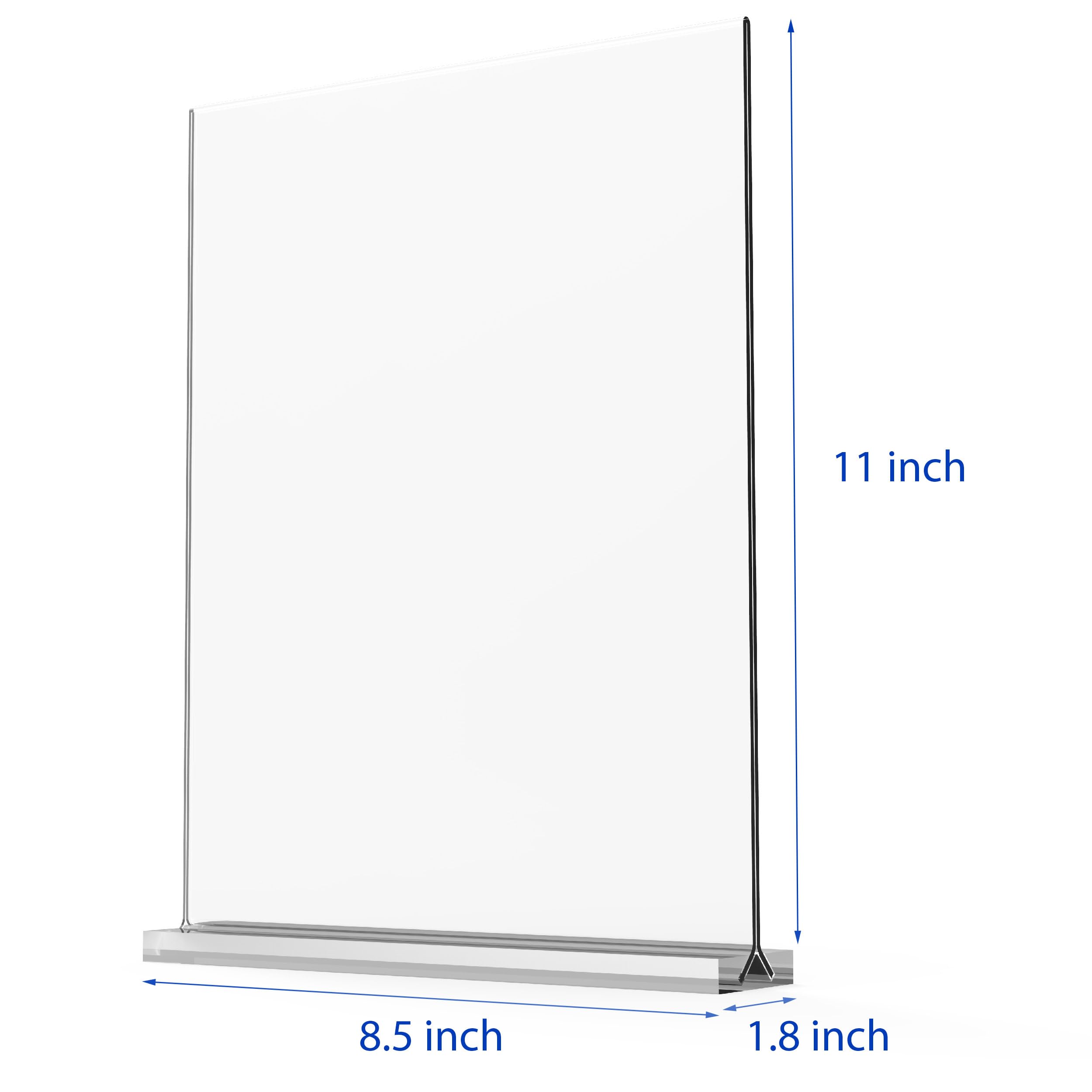 NEWNEWSHOW® 8.5x11 Acrylic Sign Holder 3 Pack Vertical Double-Sided Display (Optional 8.5x11 8.5x5.5 5x7 Horizontal and Vertical)