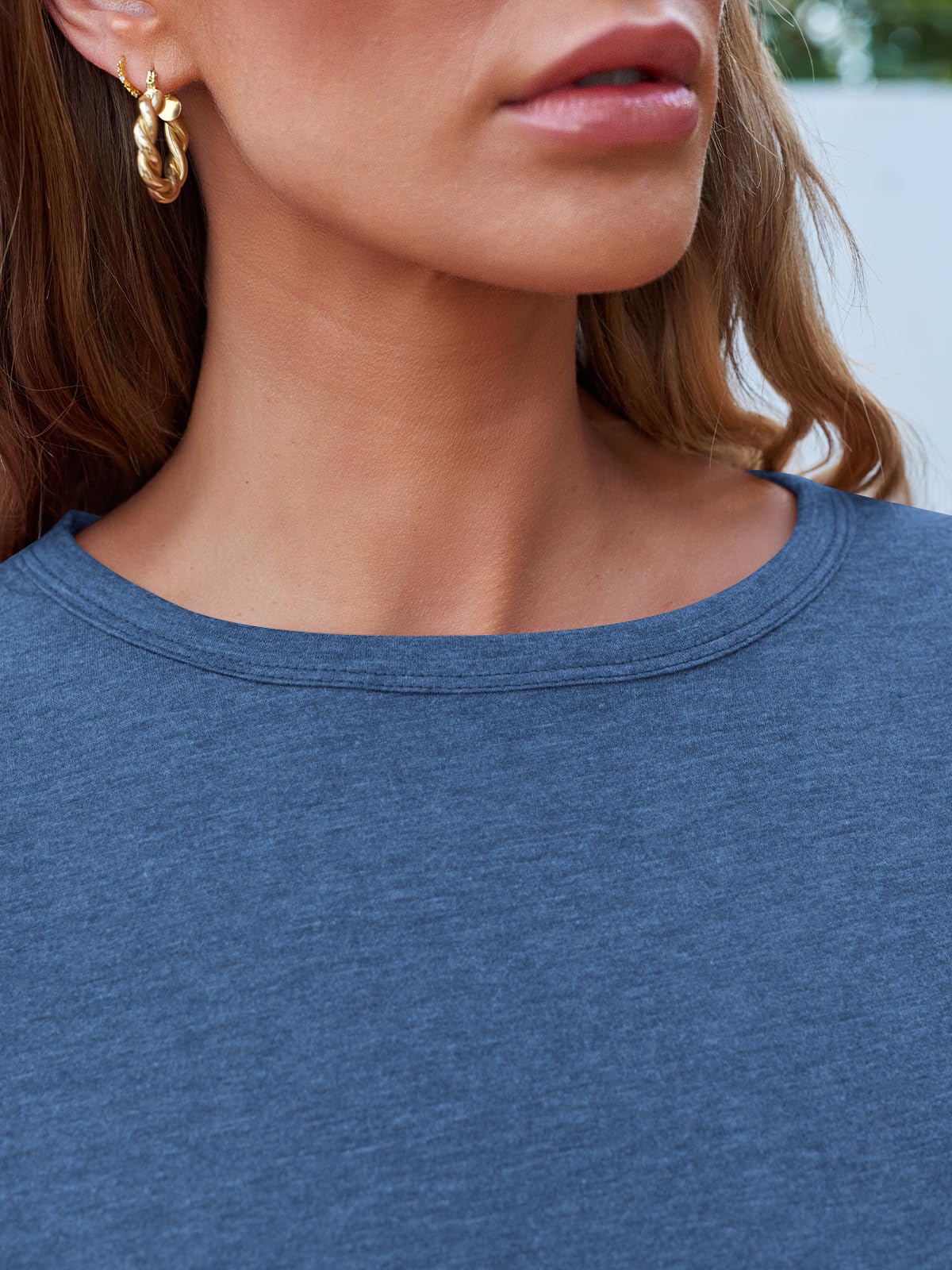 AUTOMET Womens Long Sleeve Round Neck Shirts Basic Tee Fall Tops Outfits Clothes 2025 01blue XL
