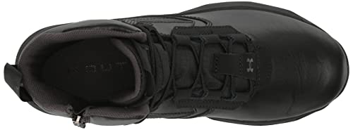 Under Armour Men's Stellar G2 6" Side Zip Lace Up Boot Military and Tactical, (001) Black/Black/Pitch Gray, 11
