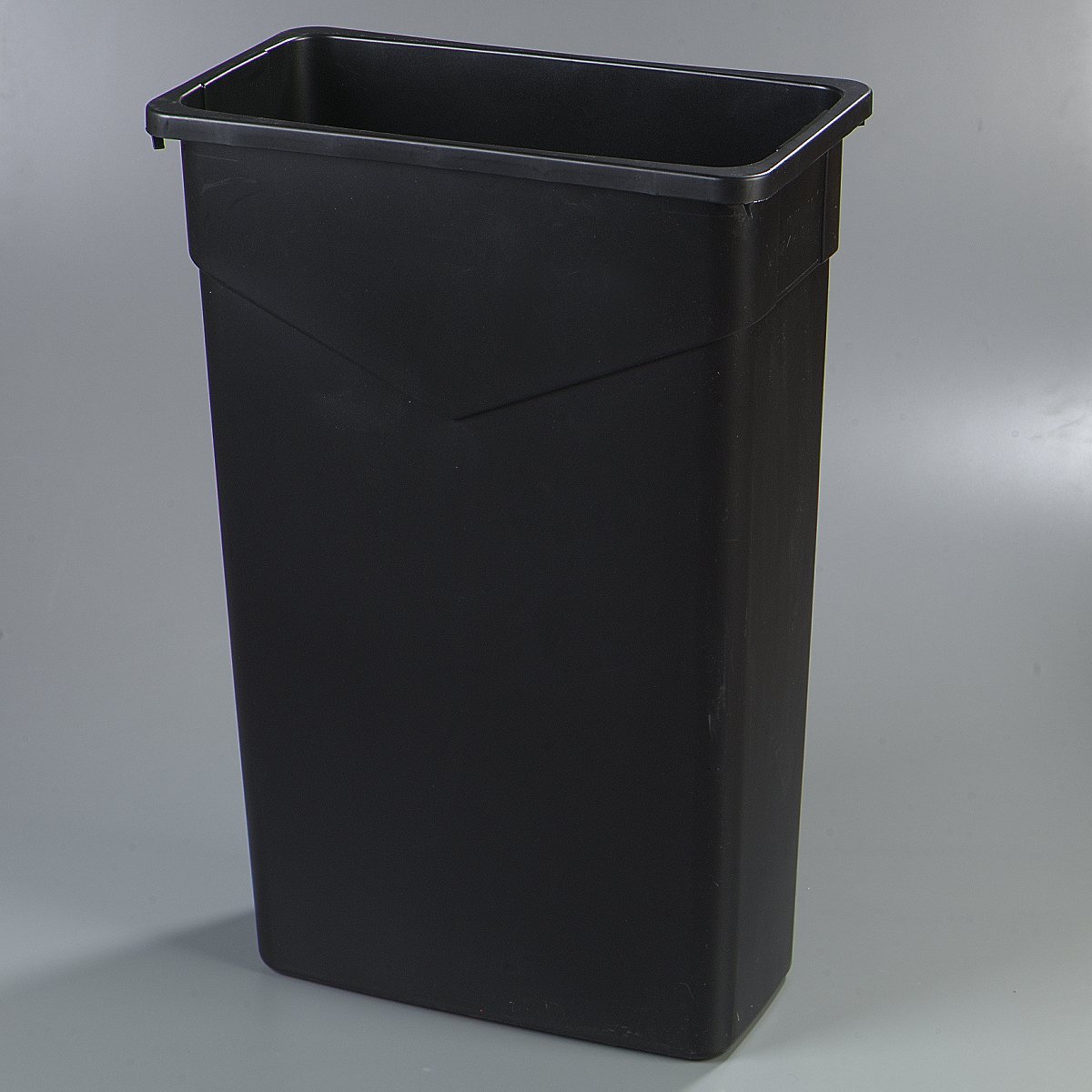 Carlisle FoodService Products 34202303 TrimLine Rectangle Waste Container Trash Can Only, 23 Gallon, Black