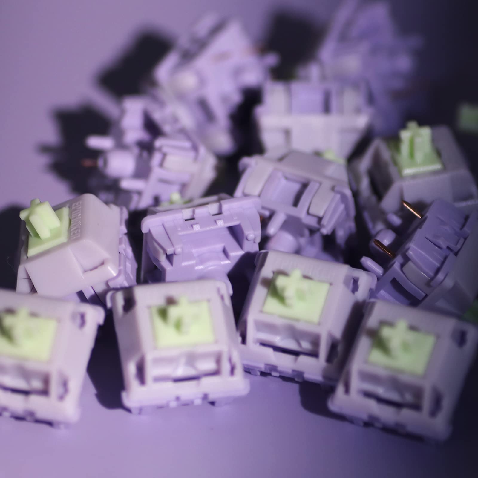 EPOMAKER Wisteria 39gf Linear Mechanical Keyboard Switches, 5-Pin Pre Lubed Creamy Switch, 30 PCS, with POM PTFE Stem, 20.4mm Spring, Compatible with MX Keycaps for Gaming Keyboard