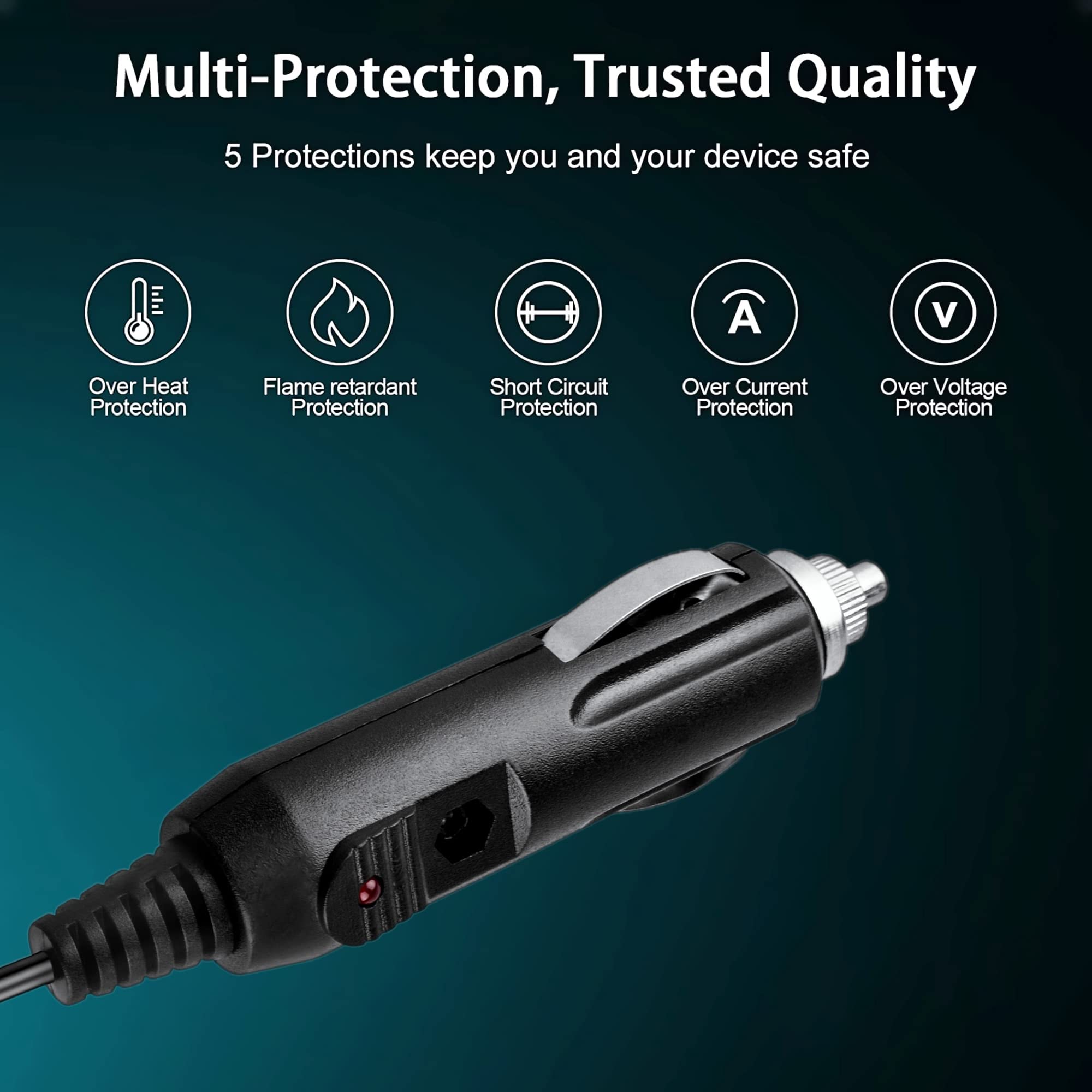 Jantoy Car DC Charger Compatible with Mobile Pico Projector Portable HDP200 Mini DLP LED Projector