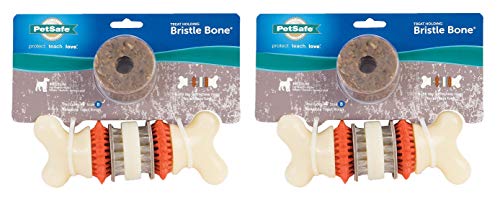 PetSafe 2 Pack of Sportsmen Bristle Bones, Medium, Dental Chew Toys for Dogs