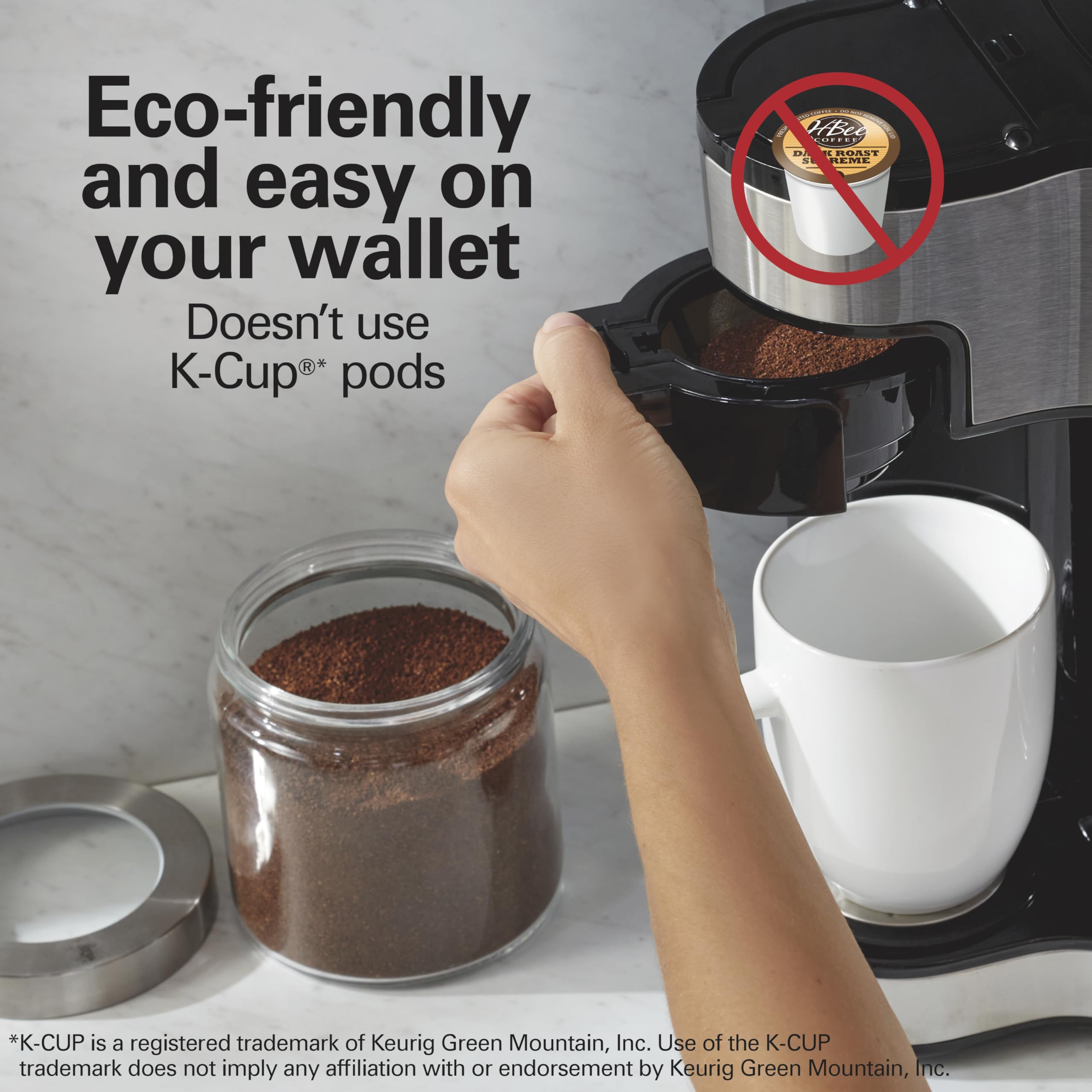 Hamilton Beach 2-Way Brewer Coffee Maker, Single-Serve and 12-Cup Pot, Black