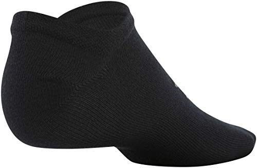 Under Armour Adult Essential Lite No Show Socks, 6-Pairs , Black , Medium