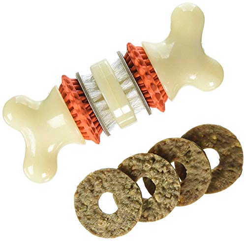 PetSafe 2 Pack of Sportsmen Bristle Bones, Medium, Dental Chew Toys for Dogs