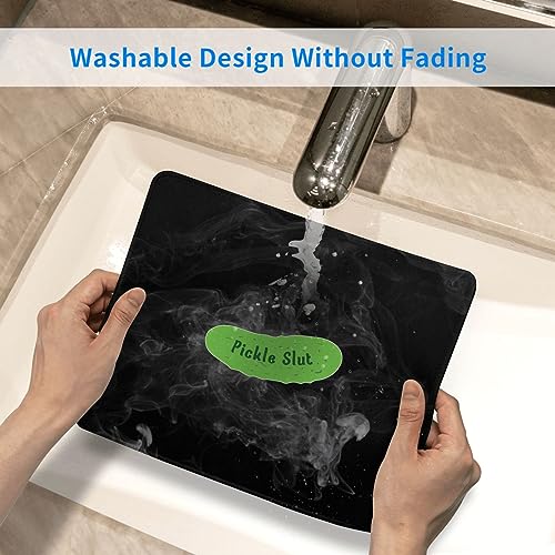 Mouse Pad Anti-Slip Waterproof Mousepad for Computer Laptop Office Pickle Slut Logo Home 10x12in